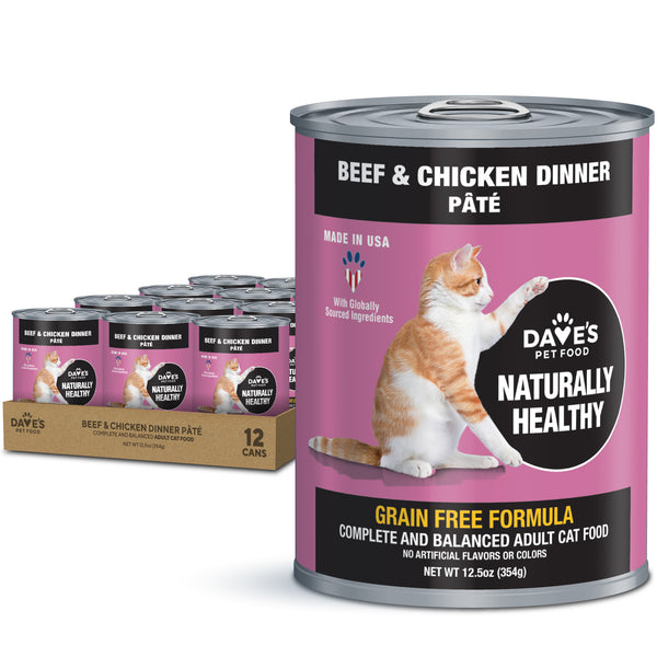 Naturally Healthy Beef & Chicken Dinner Paté / 12.5 oz – Dave's Pet Food